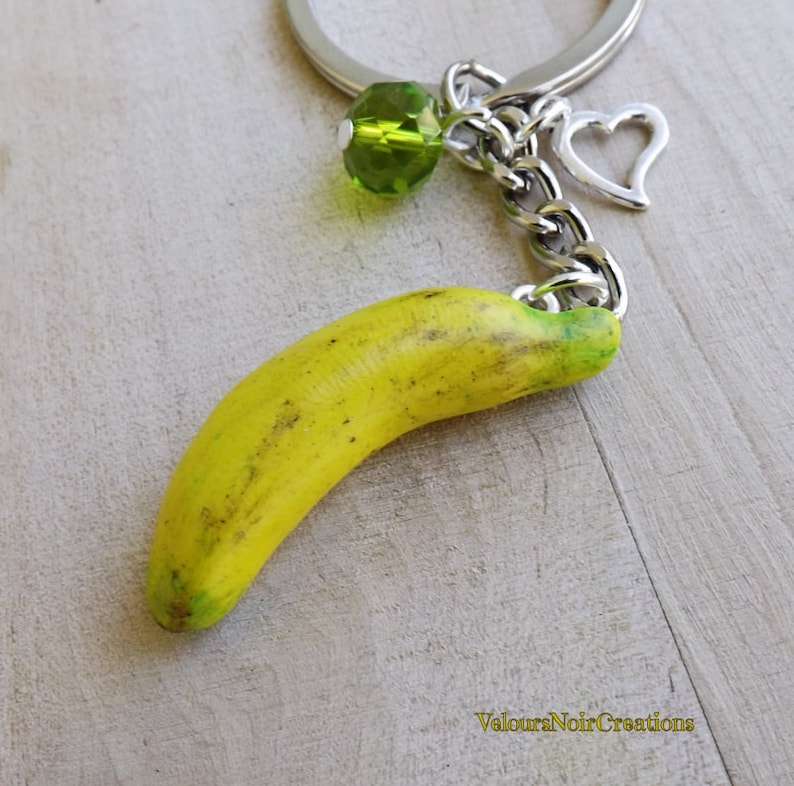 Banana Keychain Polymer Clay Handmade - Etsy