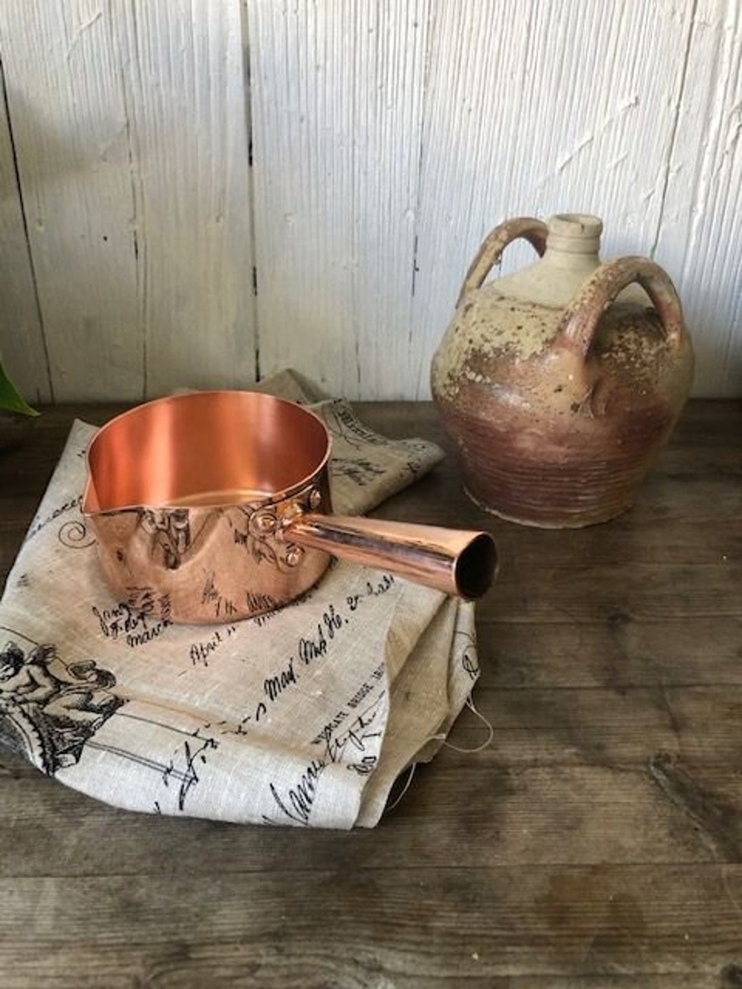 French, Restored, Stamped, Solid Copper Sugar Pan, Vintage, Kitchen ...
