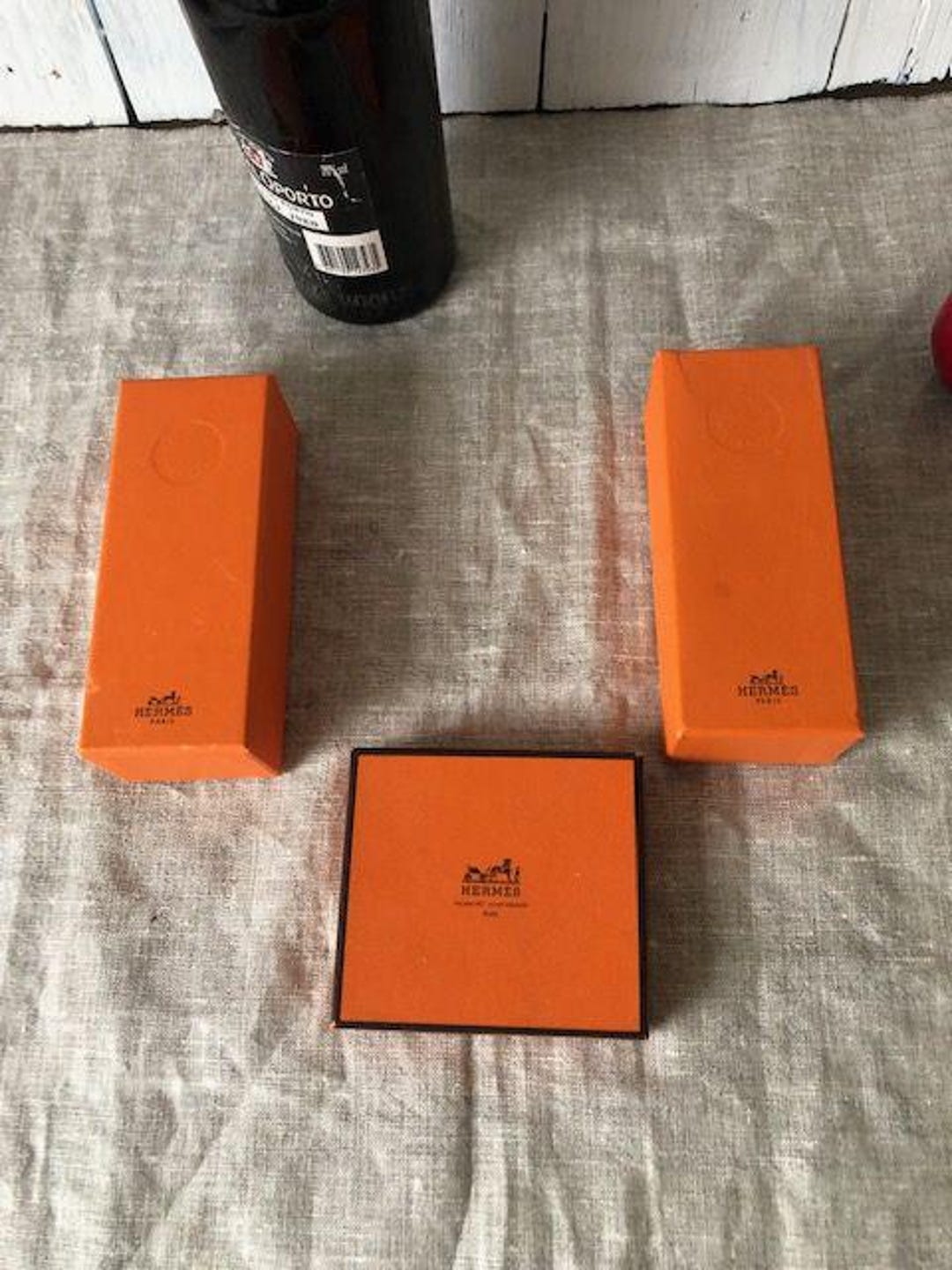 French, Authentic HERMES Box Collection, 3 Empty Boxes, 2 Cologne, 1 ...