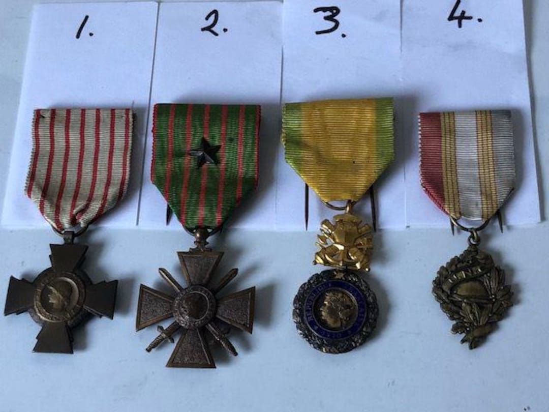 Antique, French WW1 Medals, Original, Set of Four. - Etsy