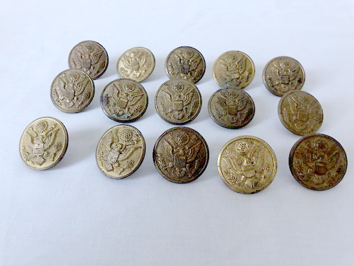 Genuine American Military Buttons . WW2 Military Clothing - Etsy