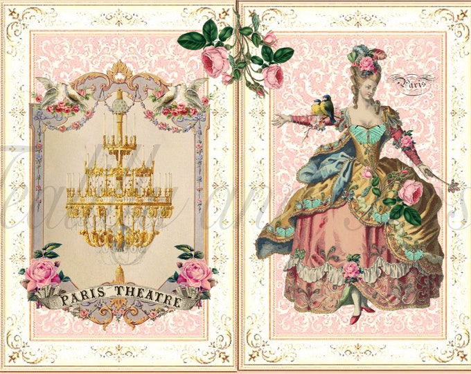No 2 Shabby Chic 18th Century Vintage Paris Printable Digital - Etsy