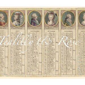 18th Century French Calendar Junk Journal Kit Digital Download ...