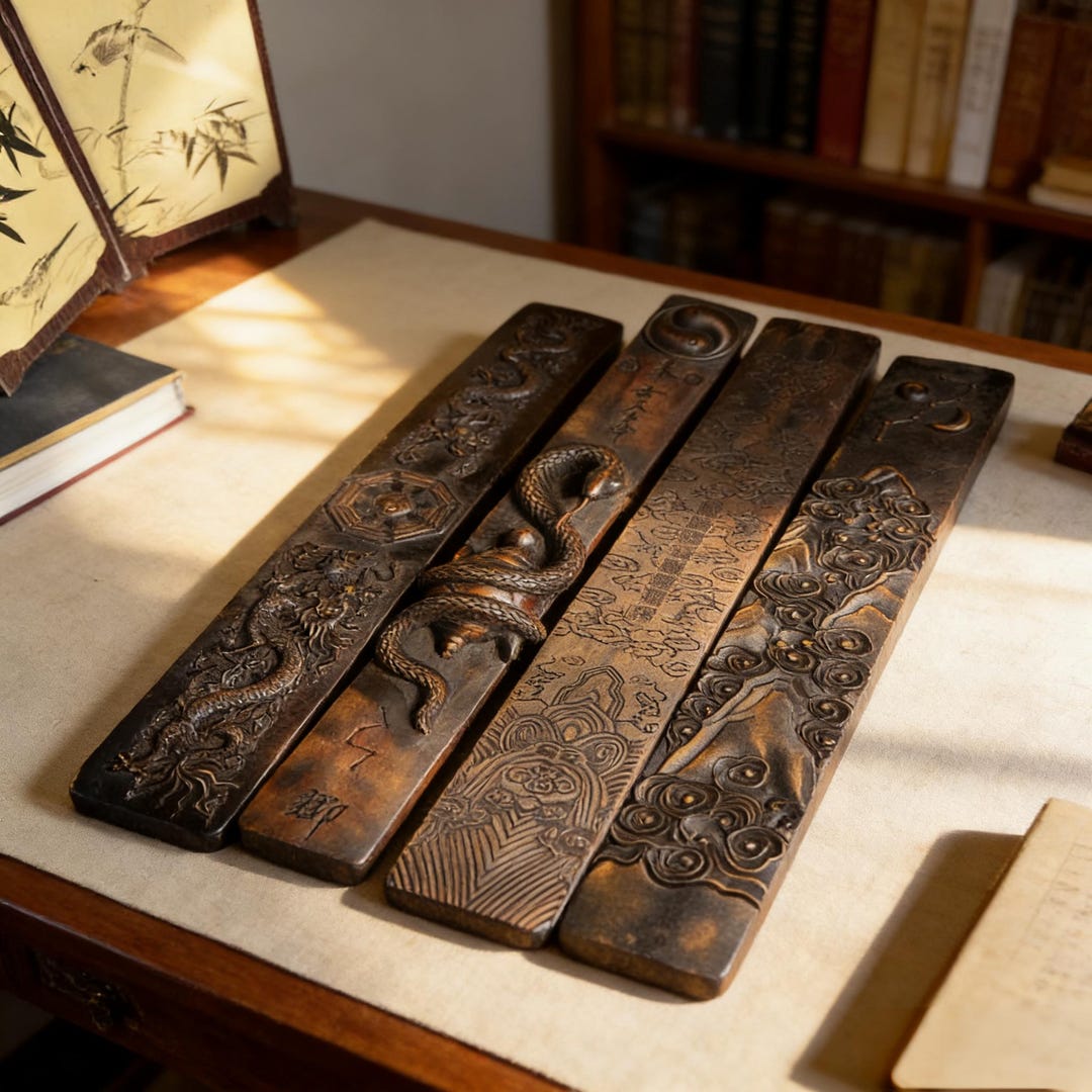 Custom Taoist Ritual Tablet: Lightning-struck Jujube Wood for ...