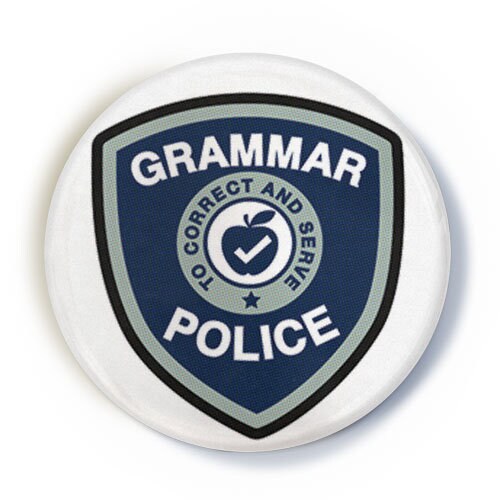 Grammar Police Badge Patch - Etsy
