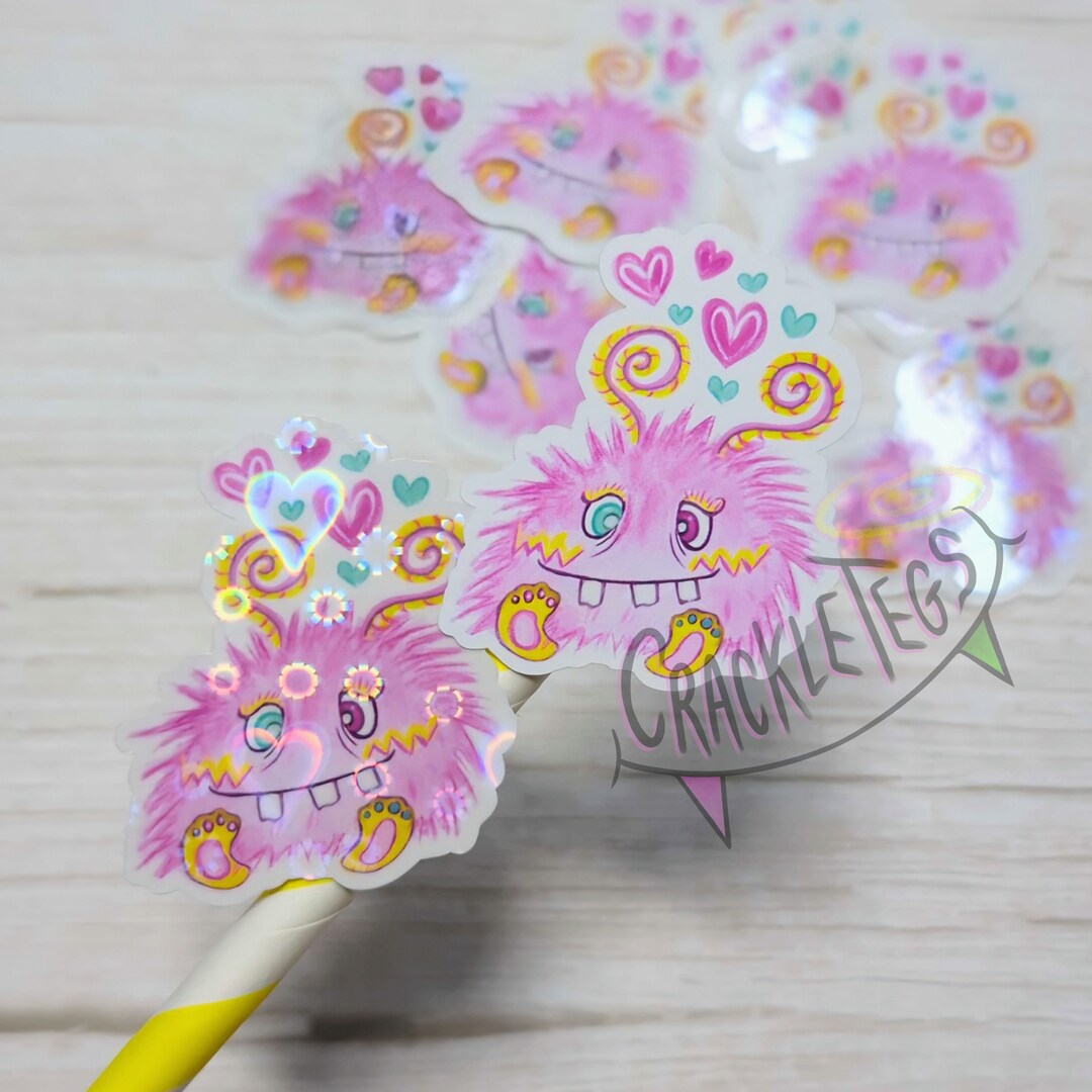 Fluff Ball Bea Sticker Pack. Hand-drawn & Handmade. - Etsy