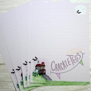Haunted Mansion Writing Paper. 5 Sheets, Plain or Lined. Originally ...