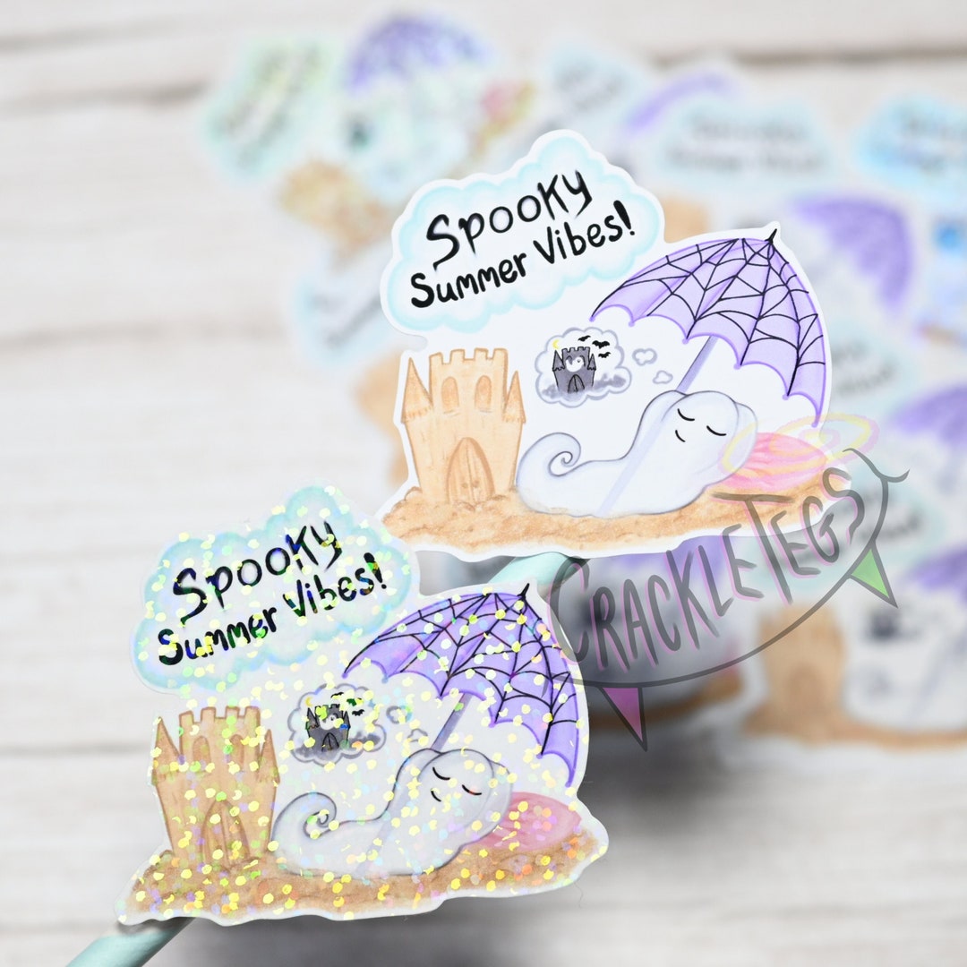 Spooky Summer Ghost Dreams Sticker Pack, 6 Hand-drawn & Handmade ...
