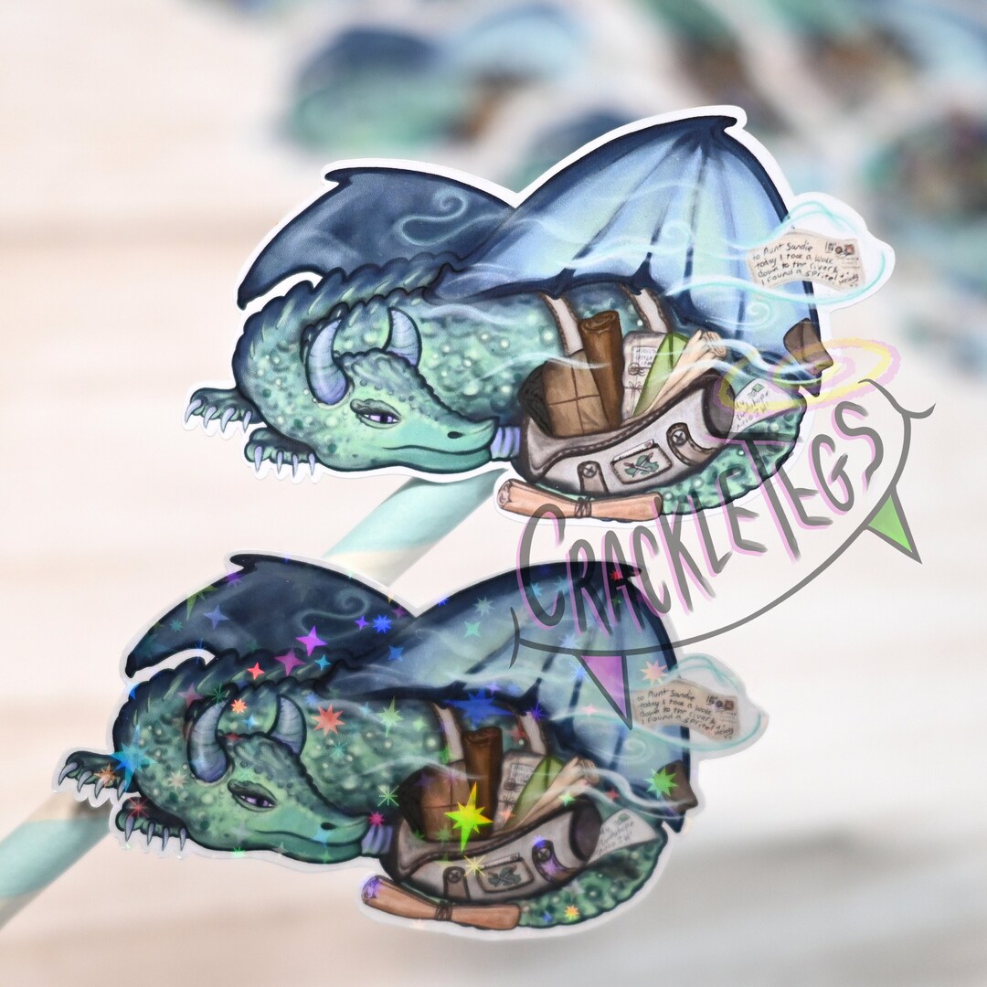 Misty the Mail Dragon Sticker Pack. Hand-drawn & Handmade. - Etsy