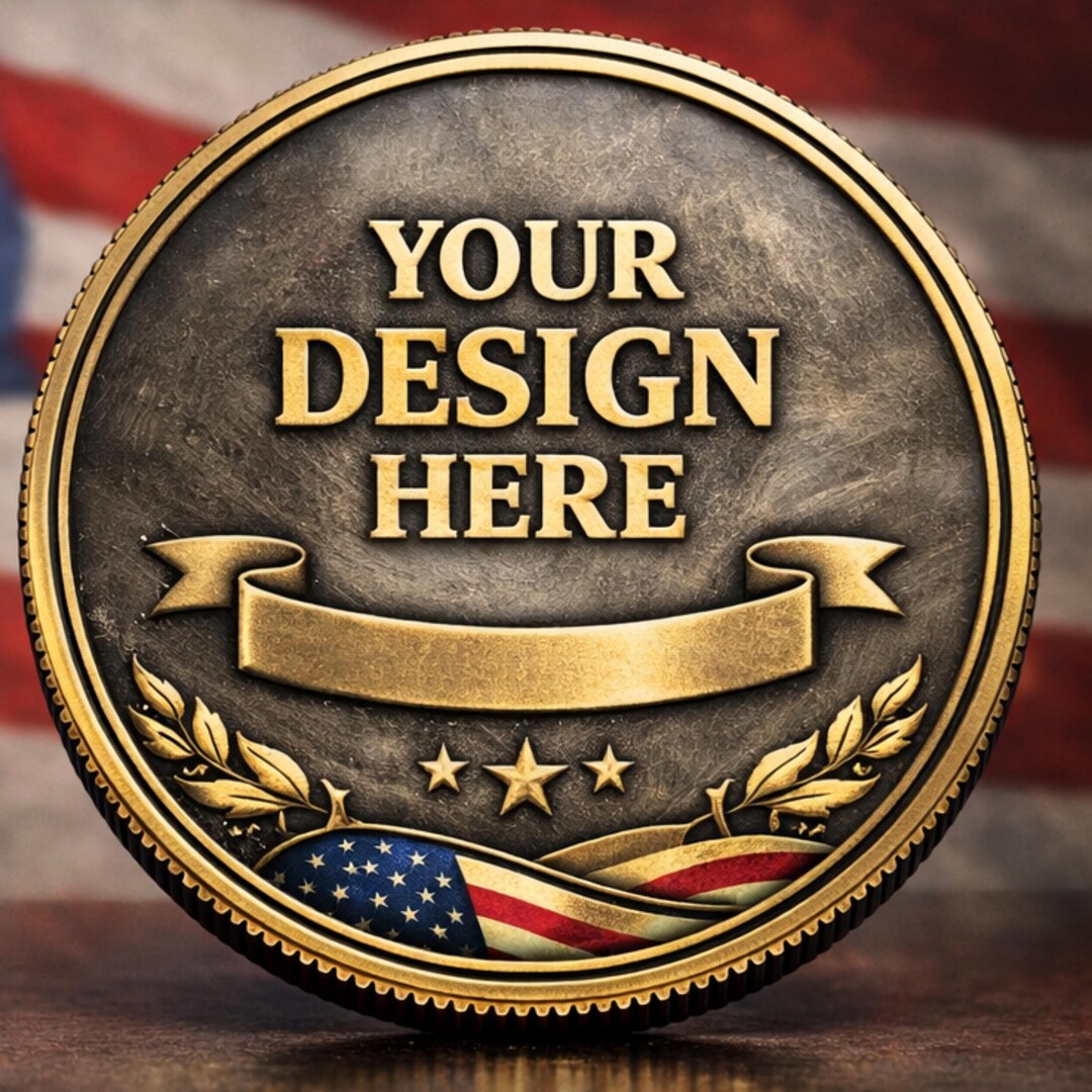 Custom Metal Coin, Personalized Commemorative Keepsake, Gold Silver ...