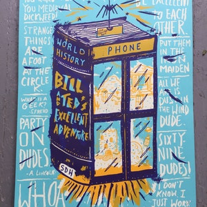 Bill and Ted's Excellent Adventure Poster - Etsy