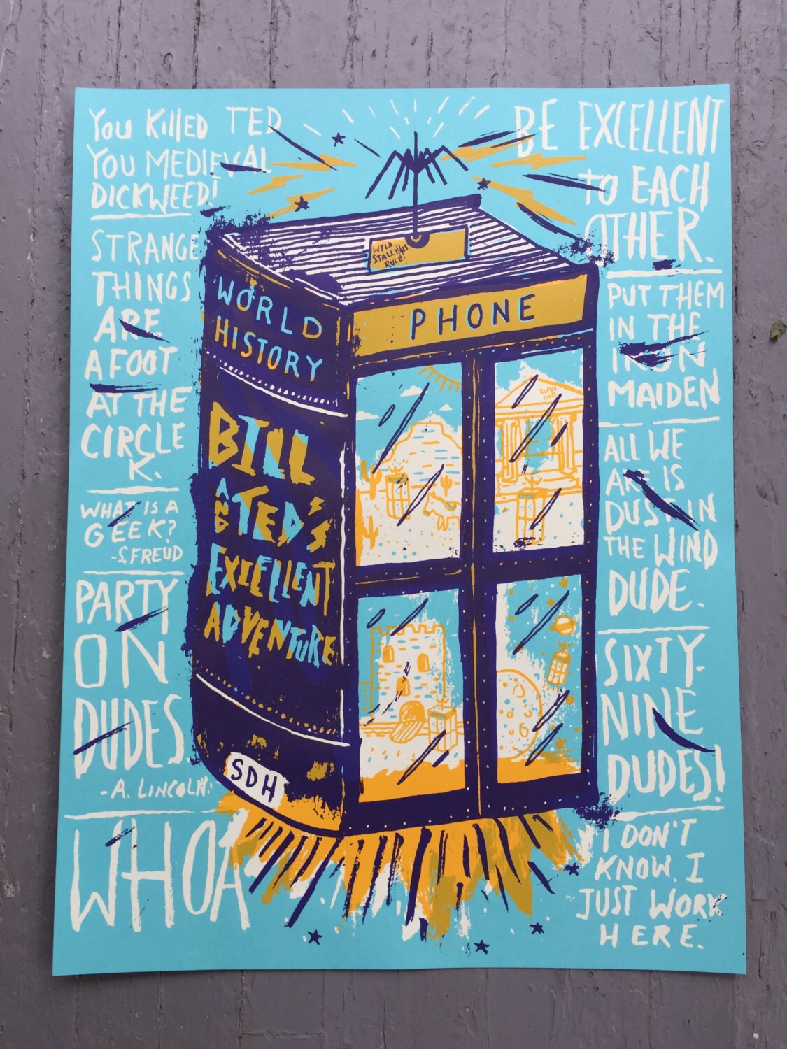 Bill and Ted's Excellent Adventure Poster - Etsy