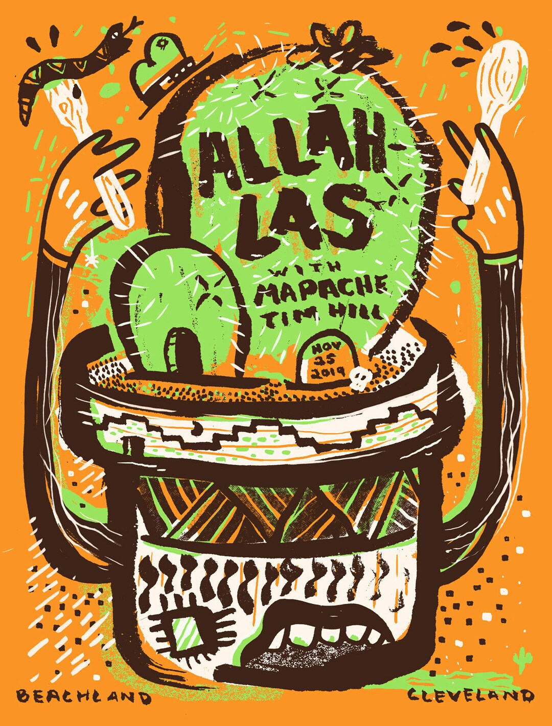 Allah-las Cleveland Silk Screened Poster - Etsy