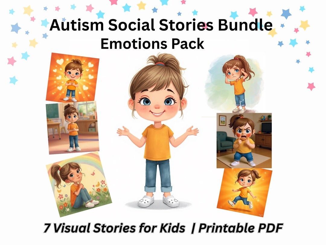Autism Emotions Social Stories Bundle | Visual Feelings Stories for ...