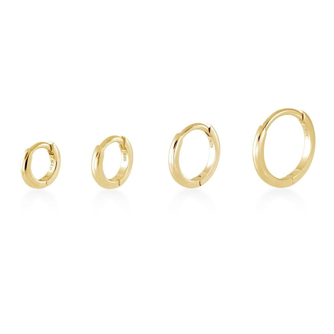 Plain Huggie Ring (gold) / Huggie Hoop / Rook Earring / Cartilage ...
