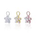 Gems Flower CZ Charm Earring Charm/charm/hoop Charm/pear Charm/pear CZ ...