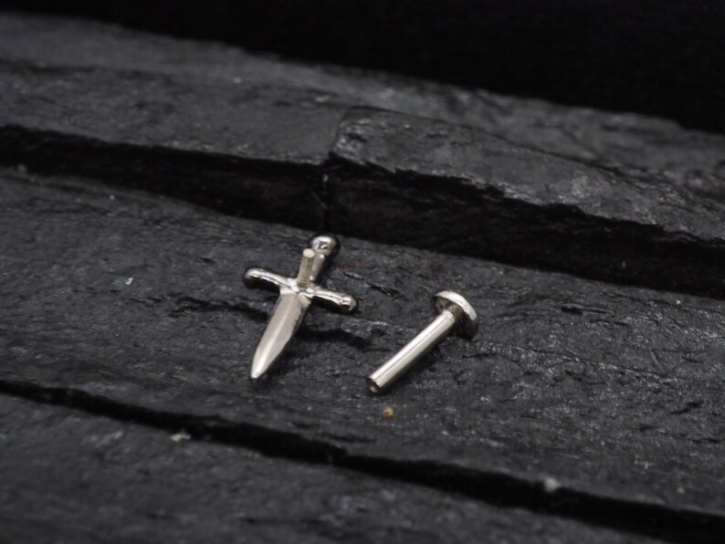 Dagger Piercing Dagger Stud Earrings Dagger Tragus Dagger - Etsy