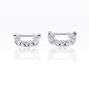 TRIANGULAR EARRINGS, CONCH Earring, Cartilage Piercing, Cz Diamond ...