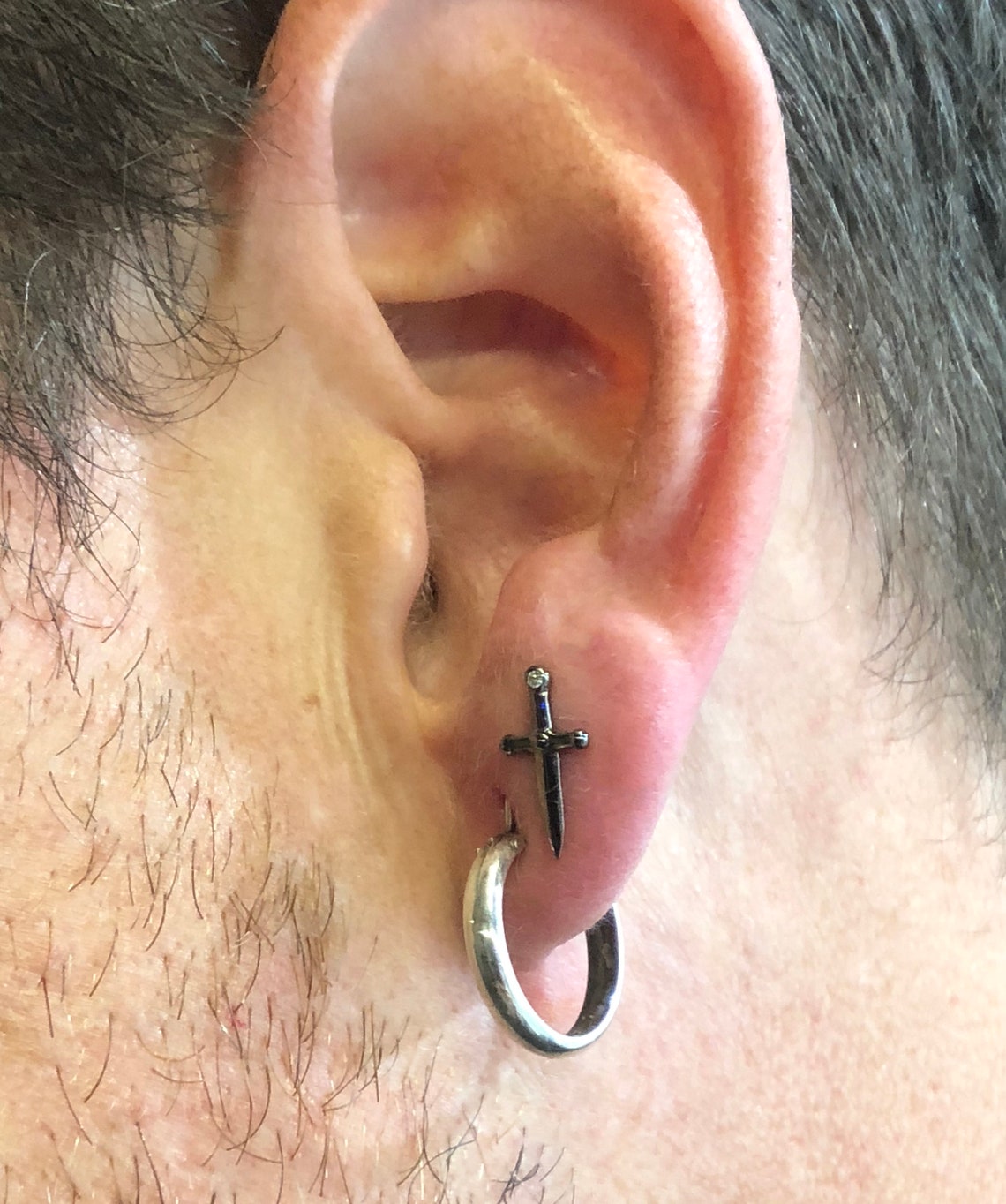 Dagger Piercing Dagger Stud Earrings Dagger Tragus Dagger | Etsy