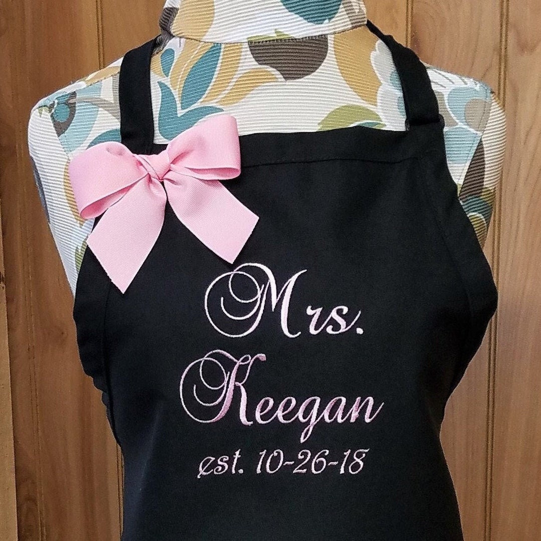 Personalized Apron, Monogrammed Apron, Kitchen Apron, Wedding Gift - Etsy