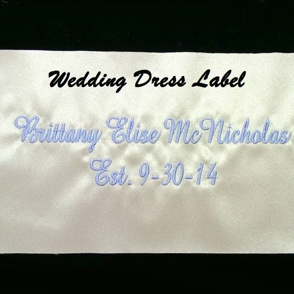 Wedding Dress Label - Etsy