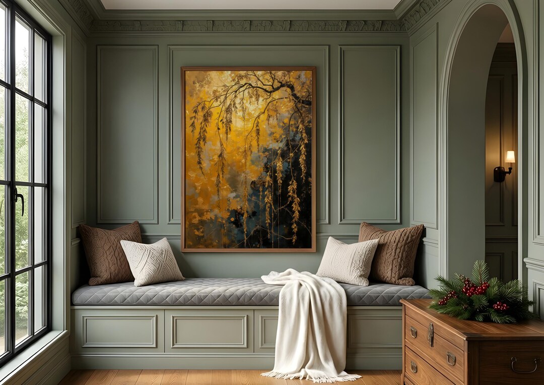 Autumn Tree Poster, Moody Forest Landscape Nature Wall Art, Victorian ...