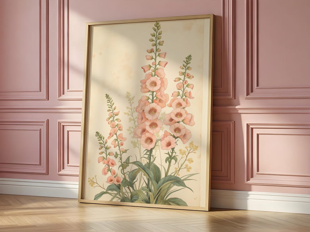 Fingerhut Poster, Botanische Blumen Wandkunst, Vintage Blumen ...