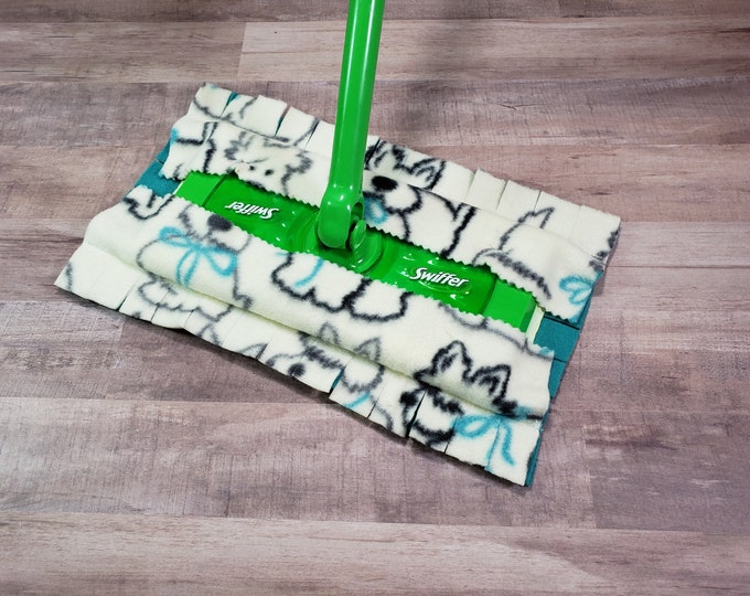 2 Reusable Mop Pads for Swiffer, Mop Cover, Dry Mop, Fleece Mop, Fabric ...