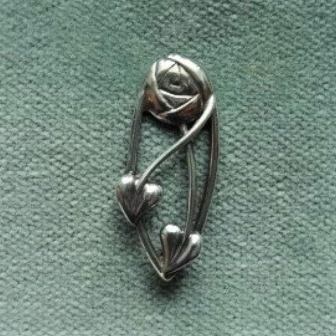 CHARLES RENNIE MACKINTOSH Design Scottish Sterling Silver Brooch Art ...