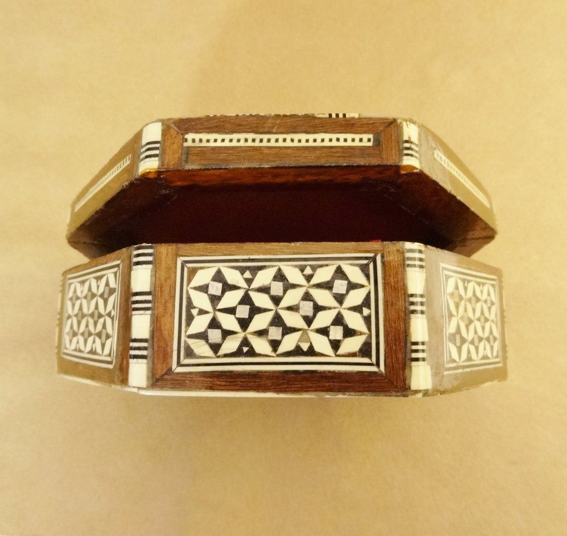 MOROCCAN INLAY JEWELRY Box Hexagonal Shape | Etsy