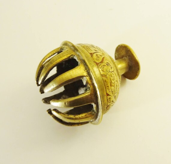 BRASS TEMPLE BELL Soft Melodious Tone Lovely Floral | Etsy