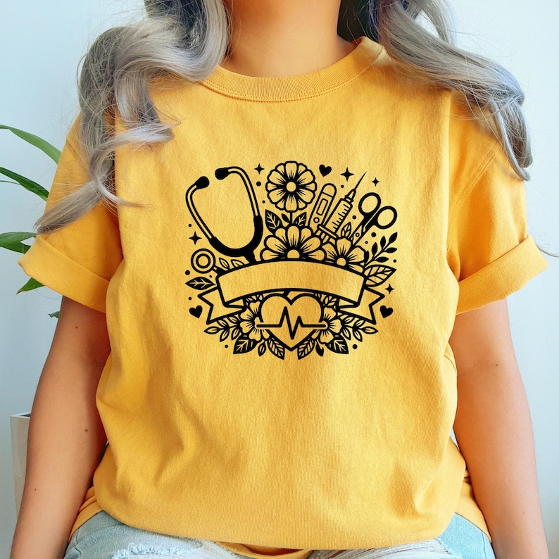 Verpleegkundige gespleten monogram SVG PNG | T-shirtontwerp, cadeau ...