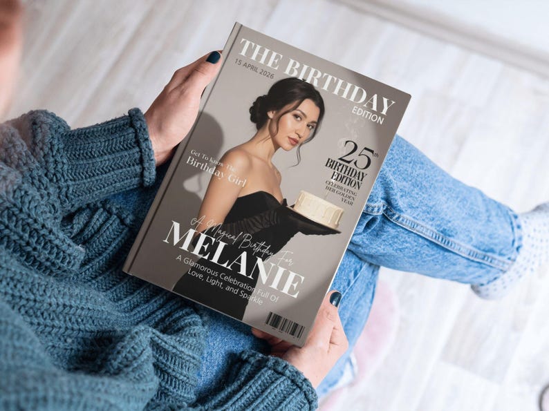 Custom Vogue Style Birthday Magazine Template (digital Download) - Etsy