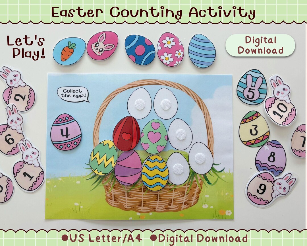 Easter Counting Activity for Toddlers & Preschoolers | Easter Math ...