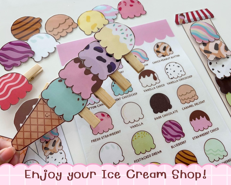 Ice Cream Builder Activity | Preschool Fine Motor Matching Game ...