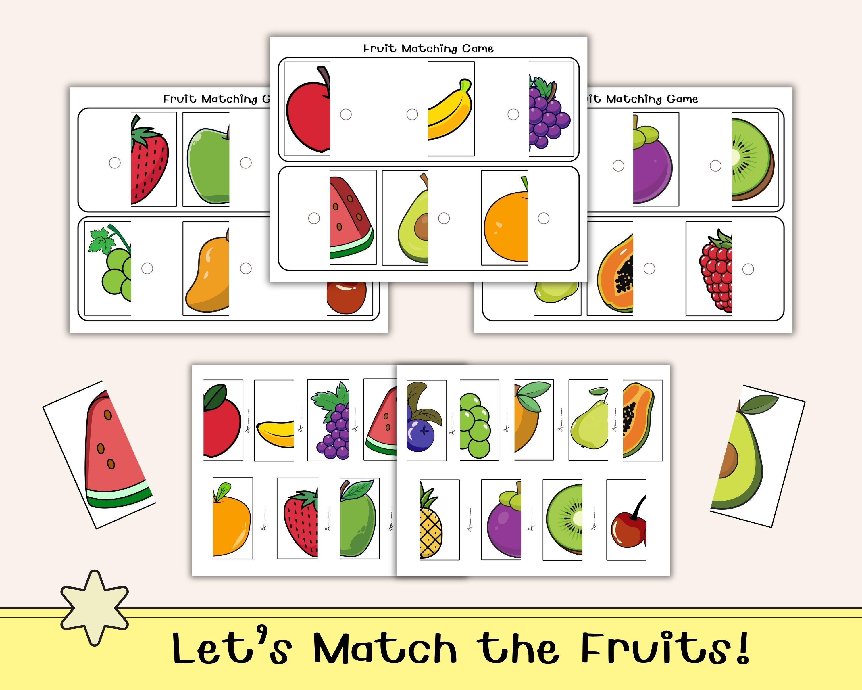 Fruit Matching Printable | Preschool Activity | Toddler Busy Book ...