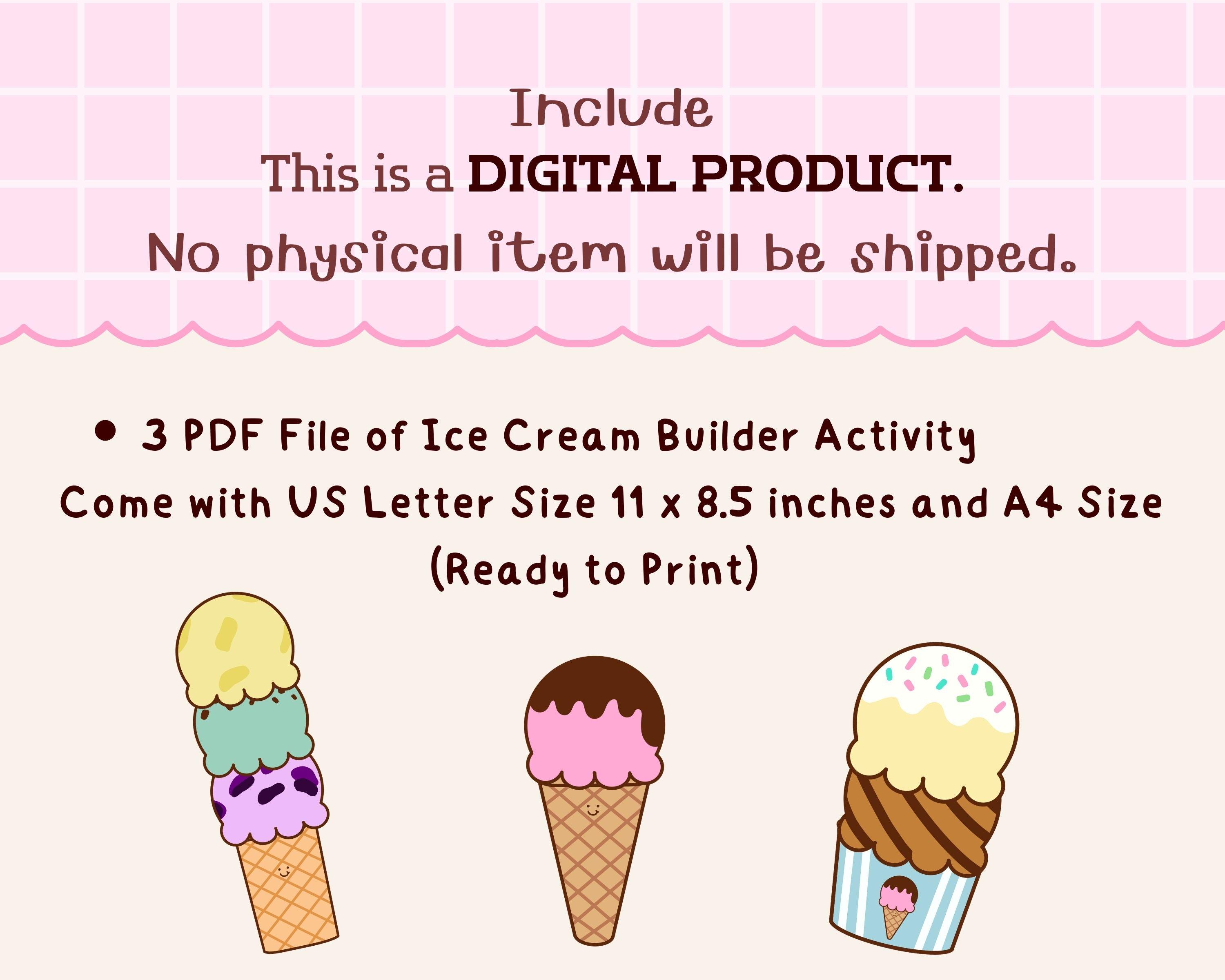 Ice Cream Builder Activity | Preschool Fine Motor Matching Game ...