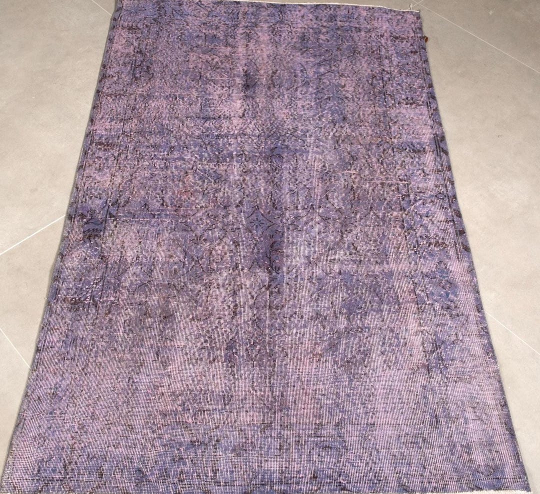 Museum-grade 1967 Antique Anatolian Rug - Royal Lavender & Silver ...