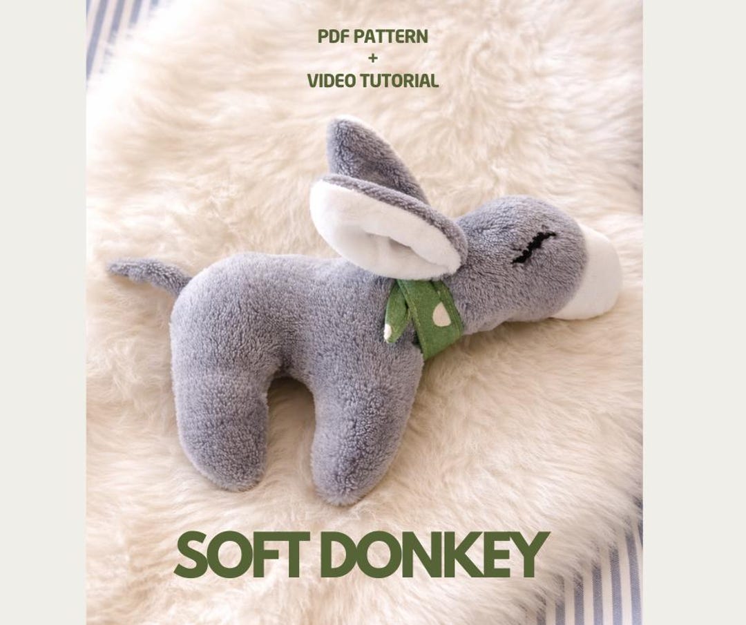 Donkey Plush Sewing Pattern PDF / DIY Stuffed Animal Toy Tutorial ...