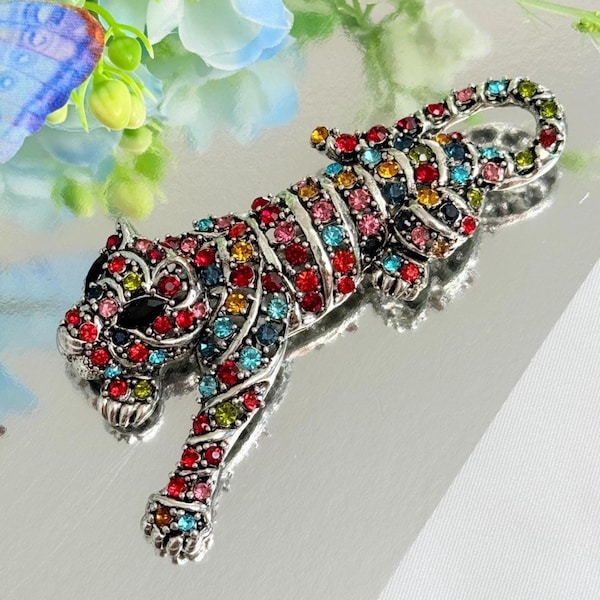 Vintage Wild Cat Brooch - Etsy