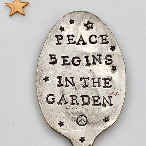 Garden Marker Sign Stamped Spoon Gardening Flower Pot Stake - Etsy