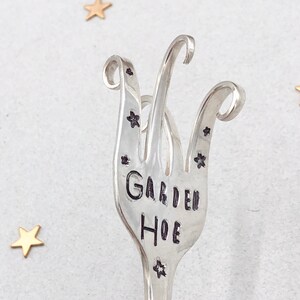 Garden Hoe Funny Garden Marker. Silverware Garden Art. Recycled Fork ...