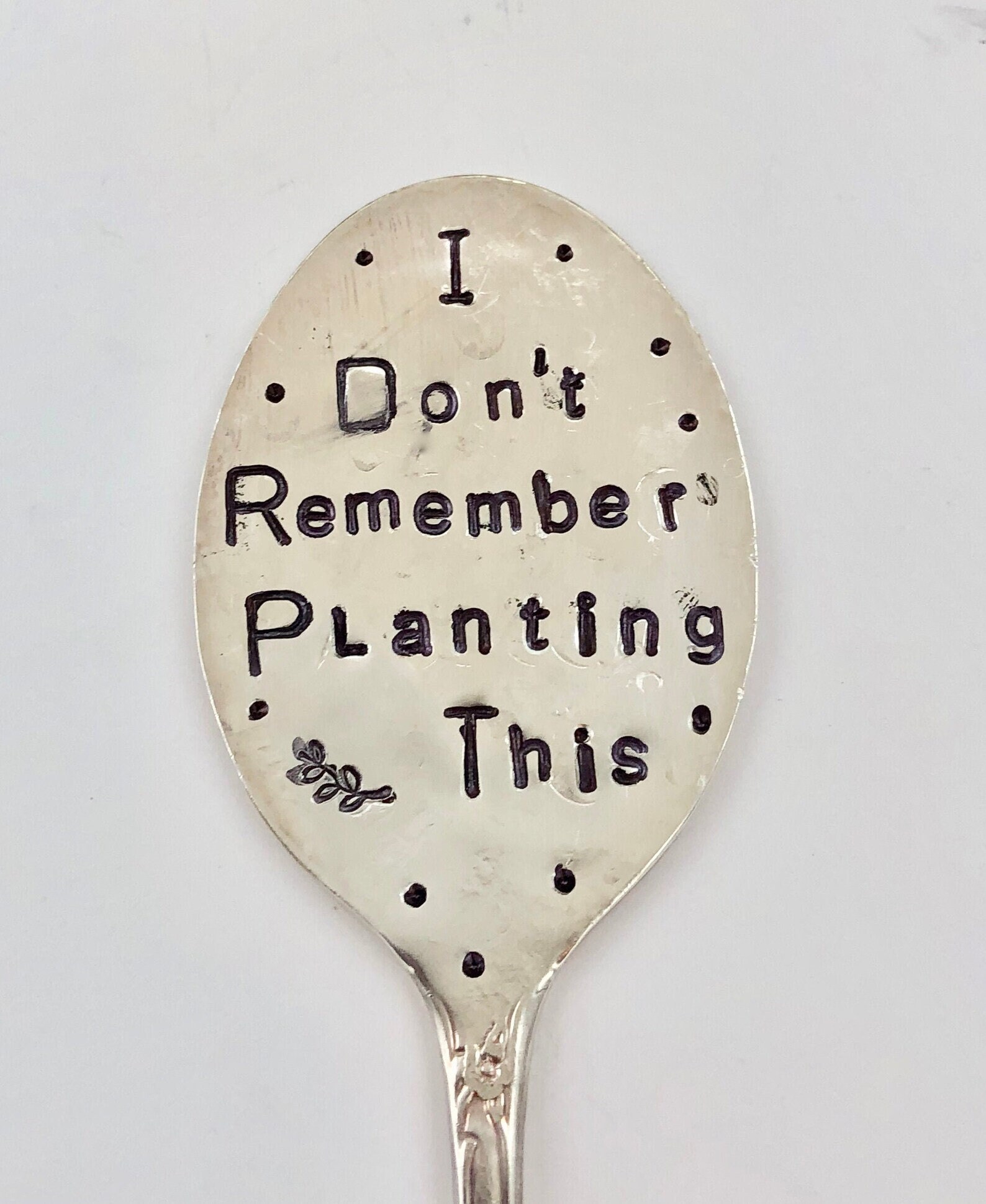 Garden Marker Sign Stamped Spoon Gardening Flower Pot Stake | Etsy