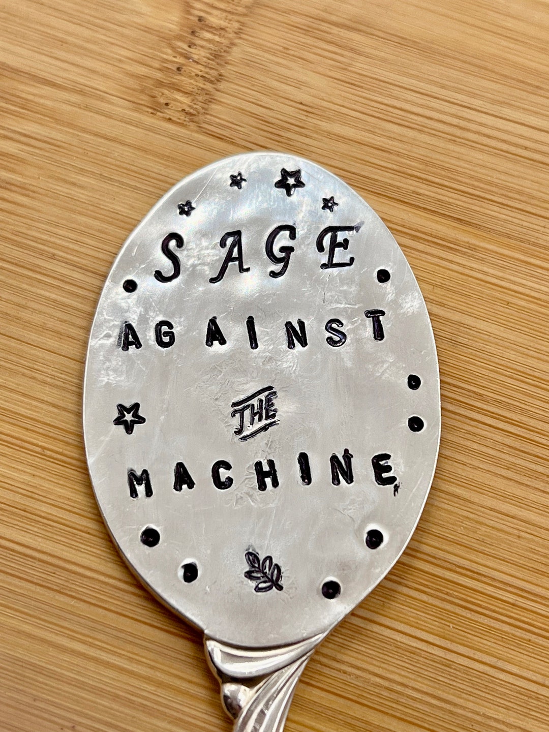 Herb Marker, SAGE Against the Machine, Funny Pun Herb Stake, Recycled ...