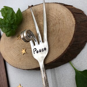 Garden Marker Sign Stamped PEACE SIGN FORK Gardening Flower | Etsy