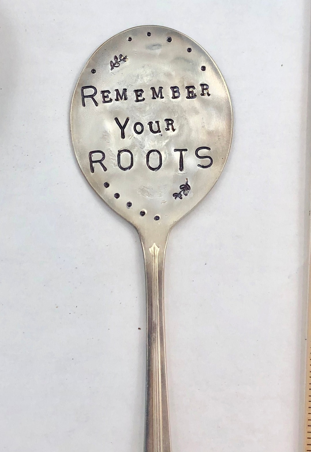 Garden Marker REMEMBER Your ROOTS Plant Label Tag Silver - Etsy
