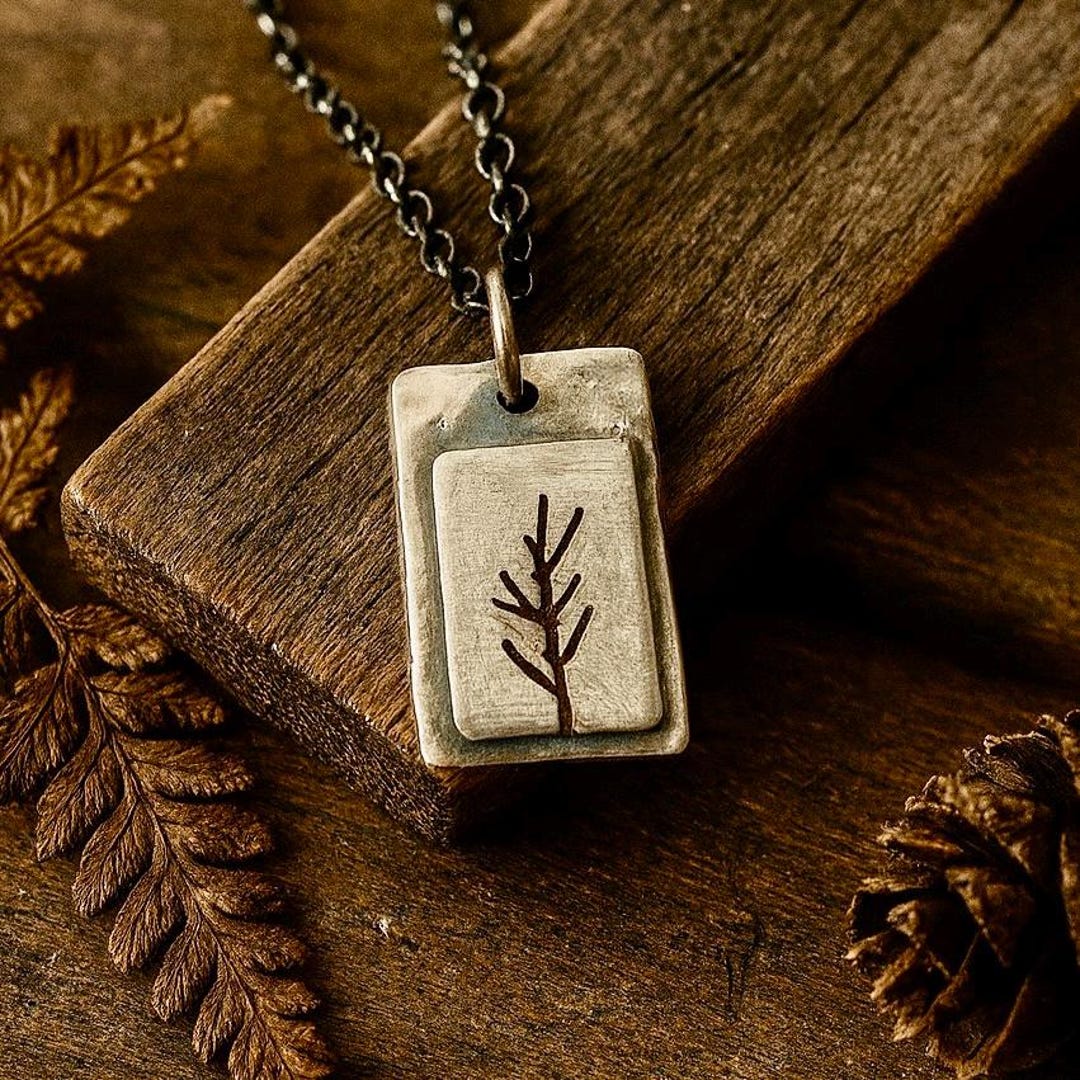Handmade Sterling Silver Tree of Life Pendant Necklace: Minimalist ...