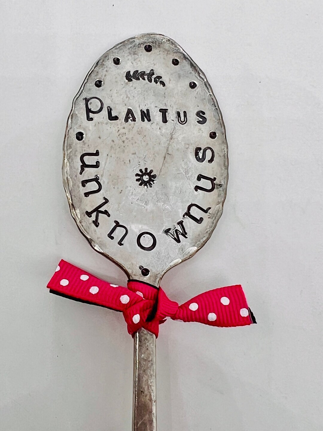 Hand Stamped 'plantus Unknownus' Garden Spoon Marker: Upcycled ...