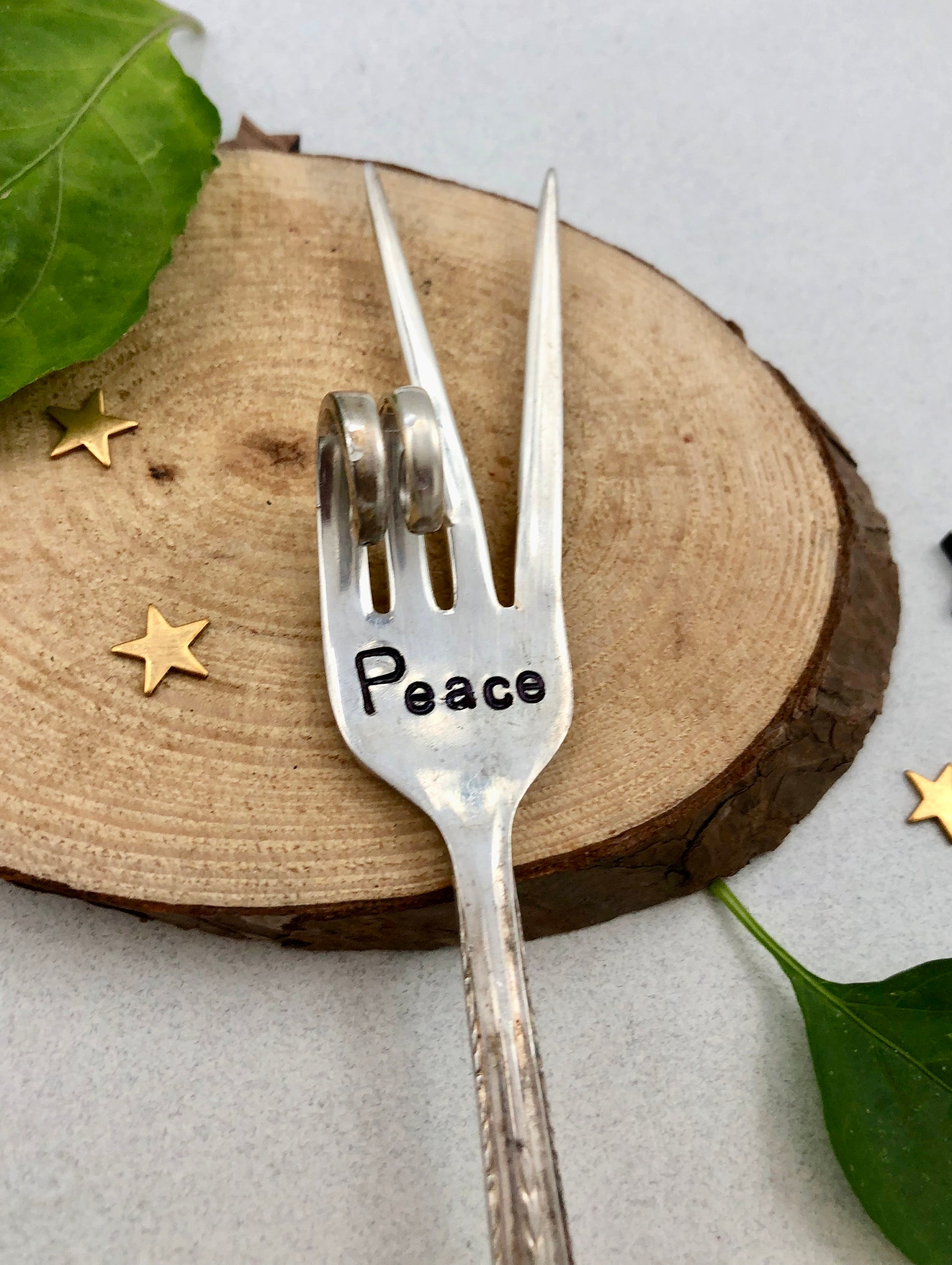 Garden Marker Sign Stamped PEACE SIGN FORK Gardening Flower - Etsy