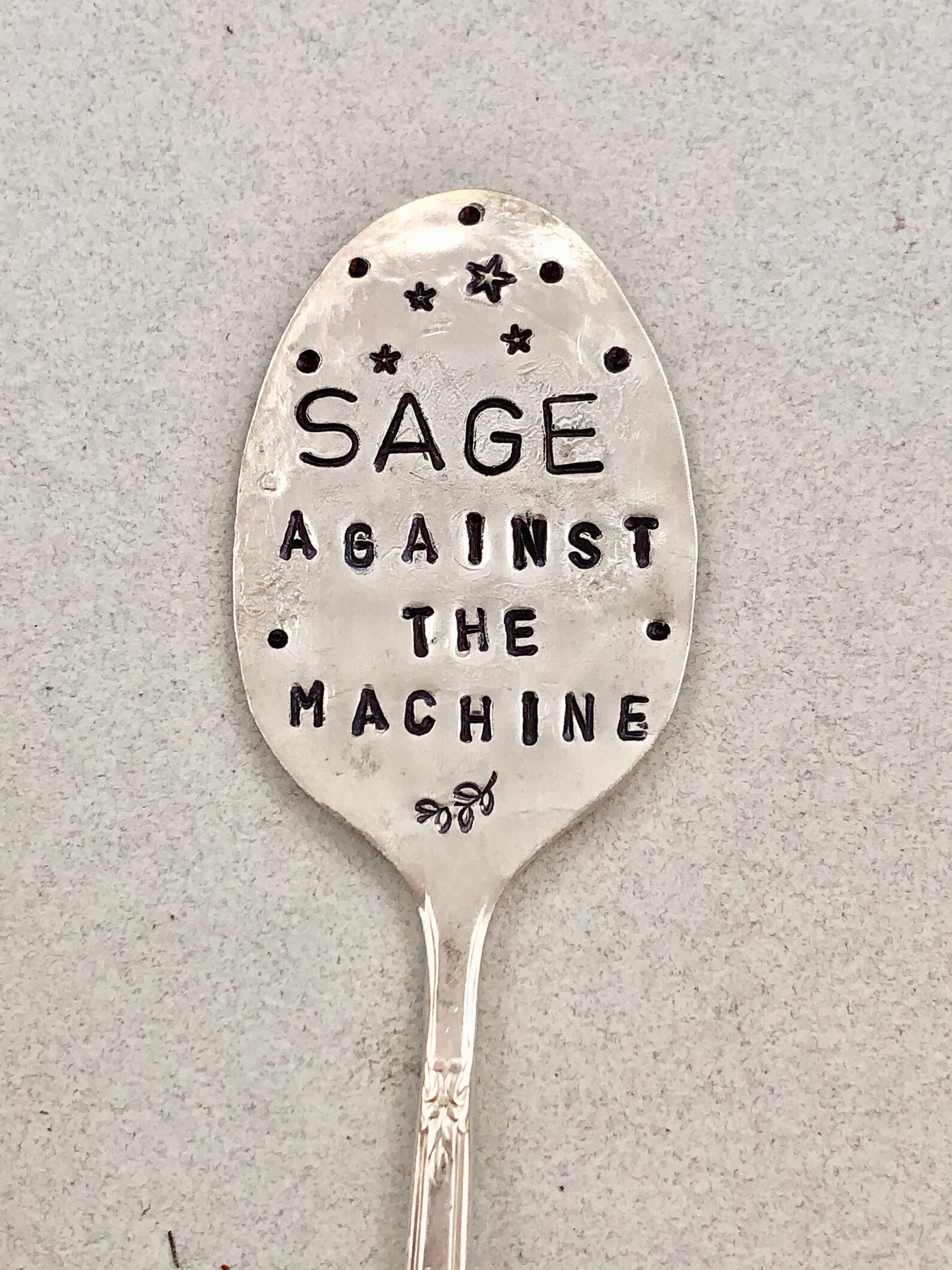 Herb Marker SAGE Against the Machine Funny Pun Herb Stake | Etsy